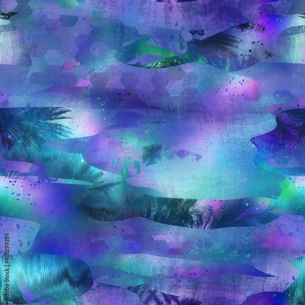 Seamless iridescent rainbow light pattern for print. High quality ...