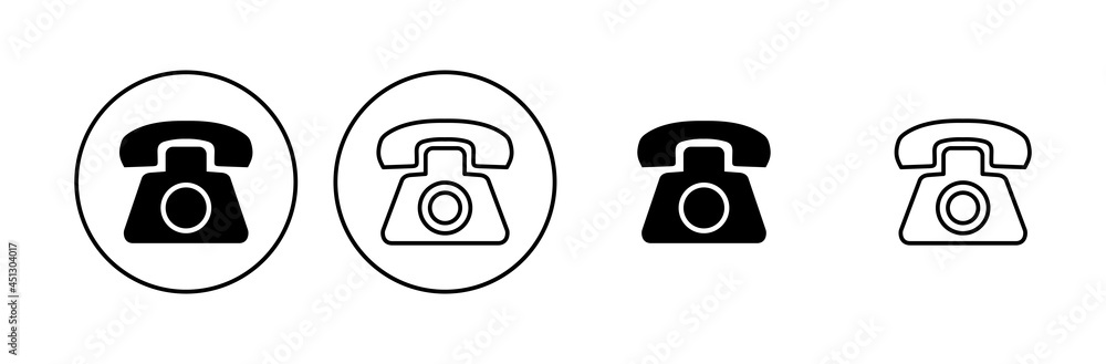 Vetor de Telephone icon set. phone icon vector. do Stock | Adobe Stock