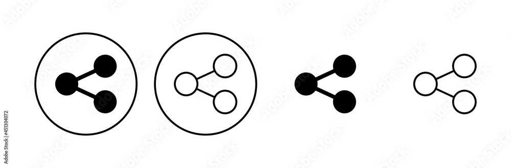 Share icon set. Sharing vector icon Stock Vector | Adobe Stock