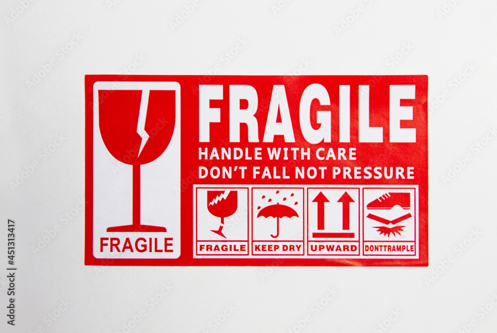 Shipping label packaging stickers on white background Stock ...