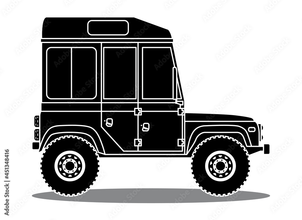 Land Rover Defender als Comic Stock Vector | Adobe Stock