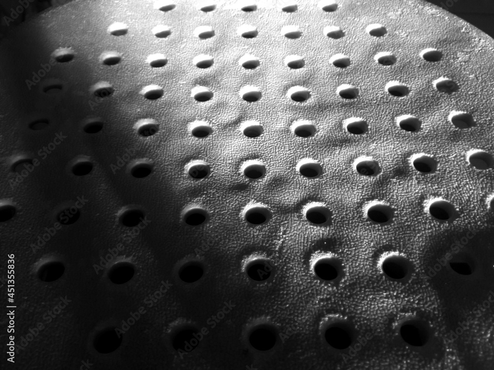 The ventilation hole at the bottom of the chair, the composition of the ...