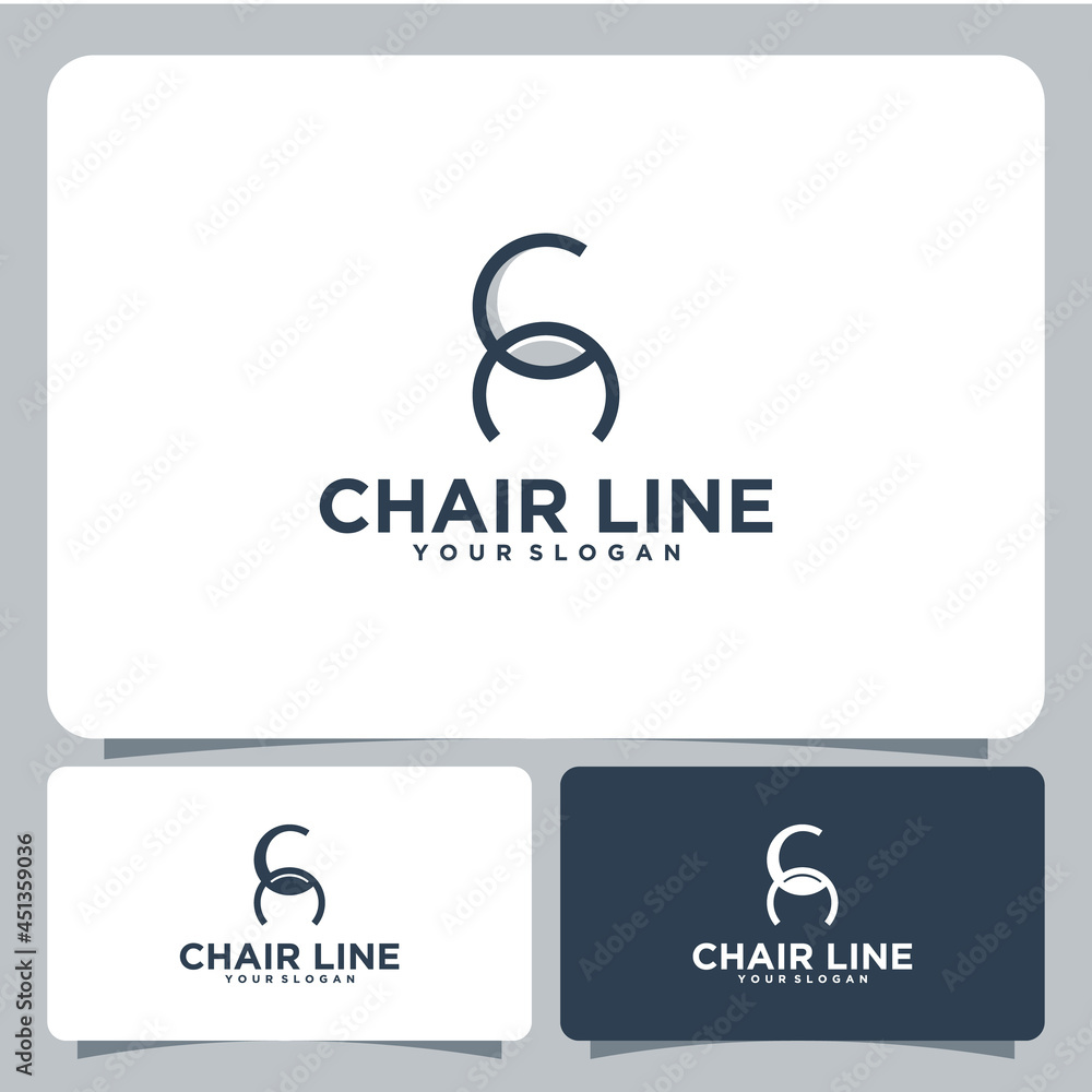 Chair furniture logo design inspiration Stock Vector | Adobe Stock