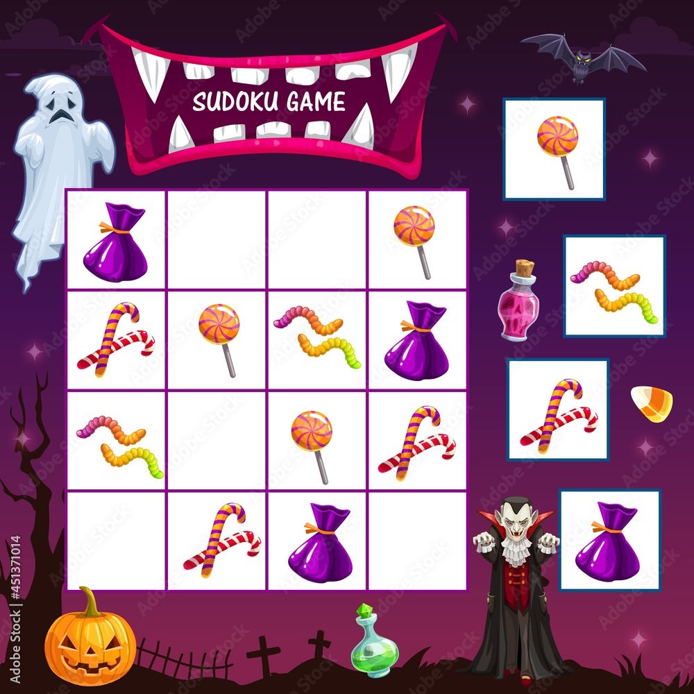 Child Halloween board game with magic potions. Kids race game, children ...