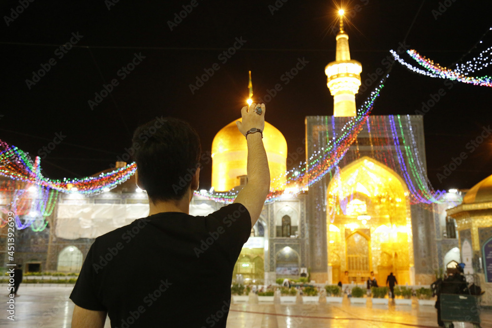 The shrine of Imam Ali bin Musa Al-Rida in Mashhad, Iran Stock Photo ...