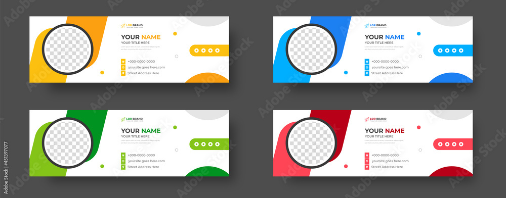 Corporate Modern Email Signature Design template. Email signature ...