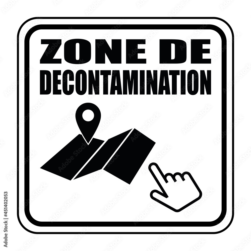 Logo zone de décontamination. Stock Vector | Adobe Stock
