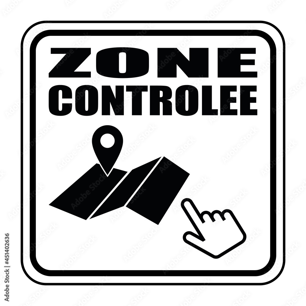 Logo zone contrôlée. Stock Vector | Adobe Stock