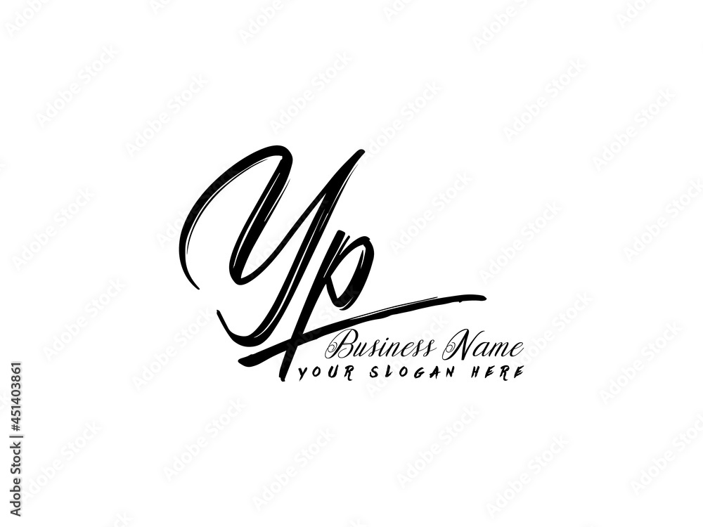 Brush YP Letter Logo, monogram yp logo icon vector for business Stock ...