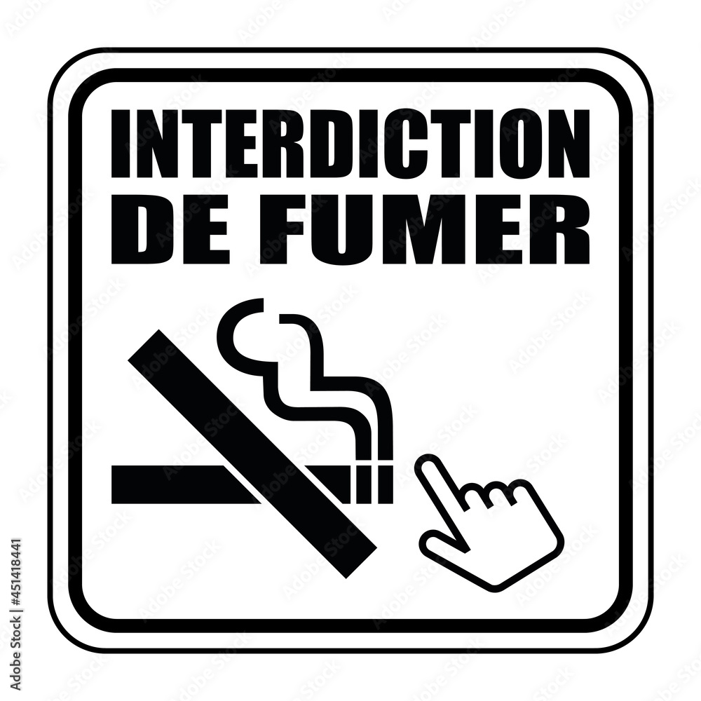 Logo interdiction de fumer. Stock Vector | Adobe Stock