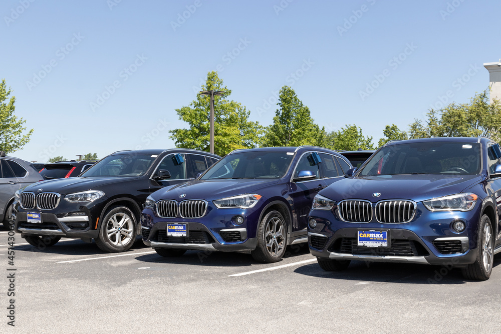 CarMax Auto Dealership BMW display. CarMax is the largest used and pre ...