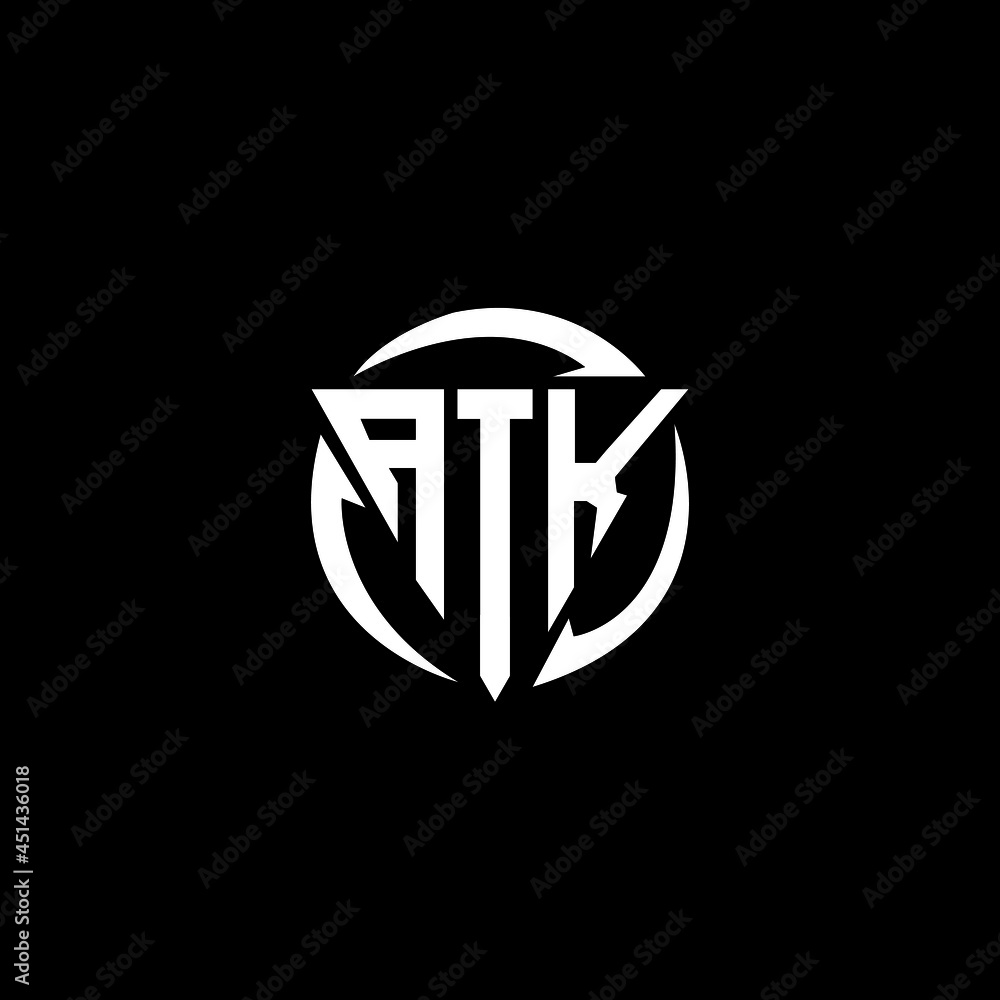 ATK letter logo abstract design. ATK unique design, ATK letter logo ...