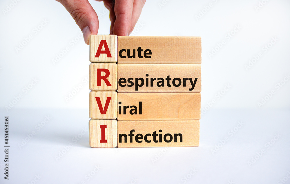ARVI symbol. Abbreviation ARVI acute respiratory viral infection on ...