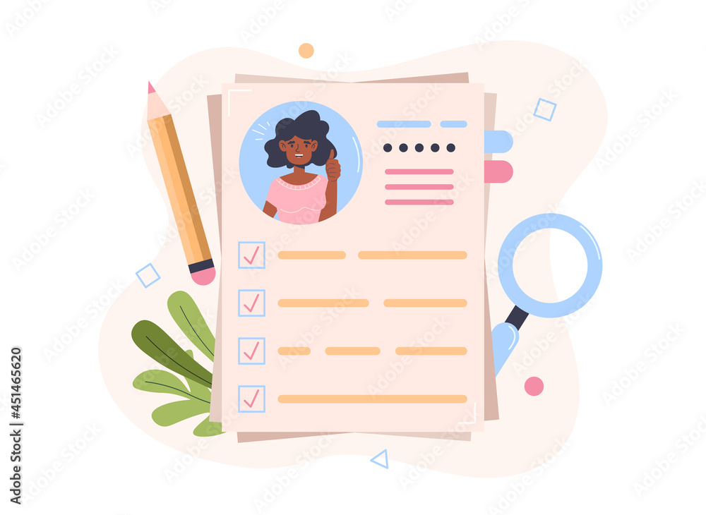 Curriculum vitae or CV. Concept dossier for managers recruiting for ...