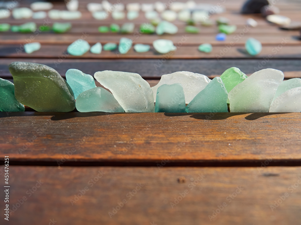A fine haul of sea glass, soft and translucent and in a spectrum of ...