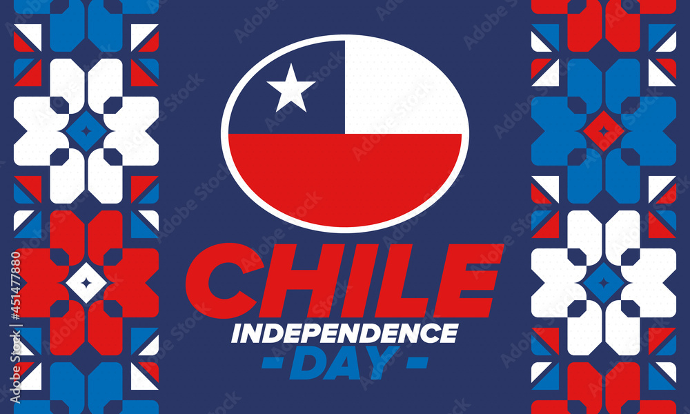 Chile Independence Day. Happy national holiday Fiestas Patrias. Freedom ...