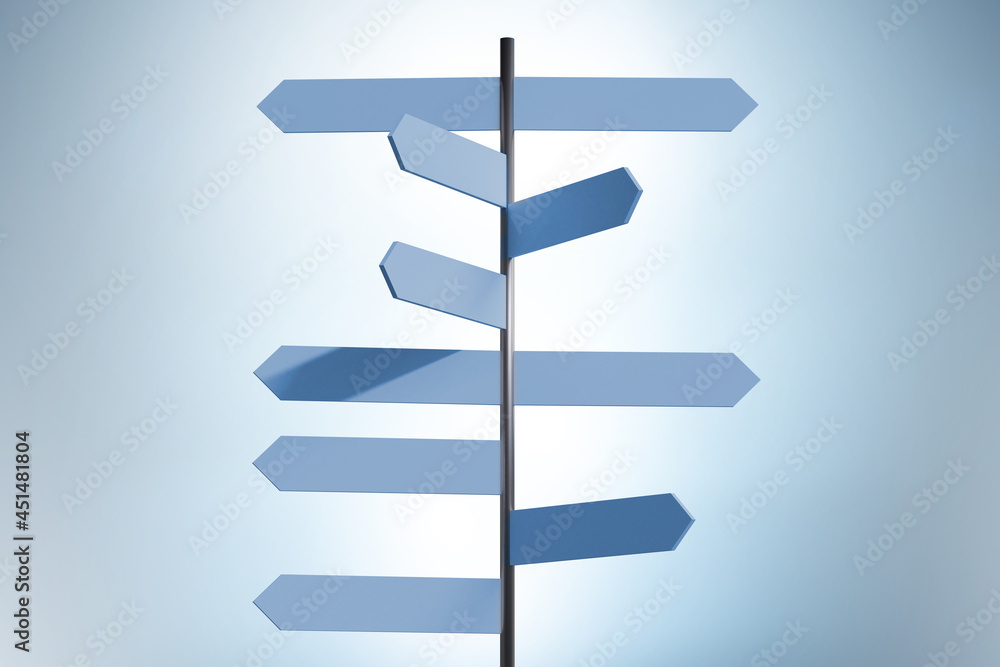 Road direction side in navigation concept - 3d rendering Stock ...