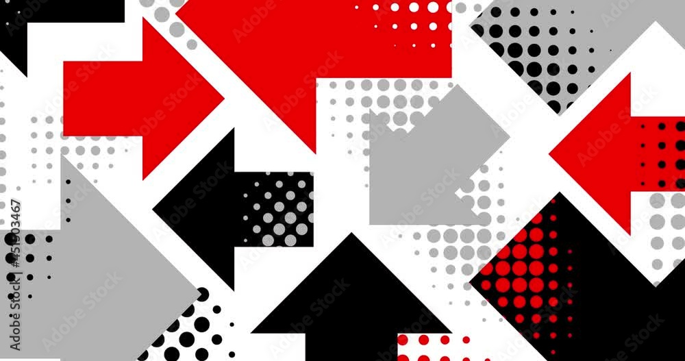 A 4K illustration of decorative arrows with raster effect animated on a ...
