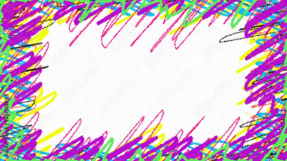 crayon hand draw sketch pencil line frame texture graphic design Stock ...