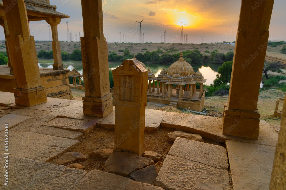 Beautiful sunset at Bada Bagh or Barabagh, means Big Garden,is a garden ...