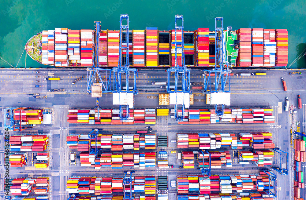 Container ship in ocean, Freight Transportation cargo,Shipping,Nautical ...