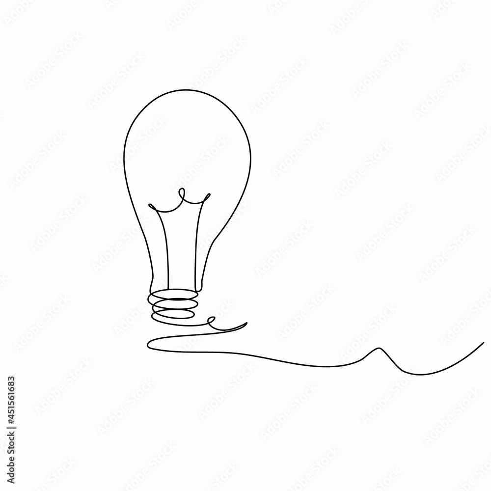 Simple Light Bulb Drawing