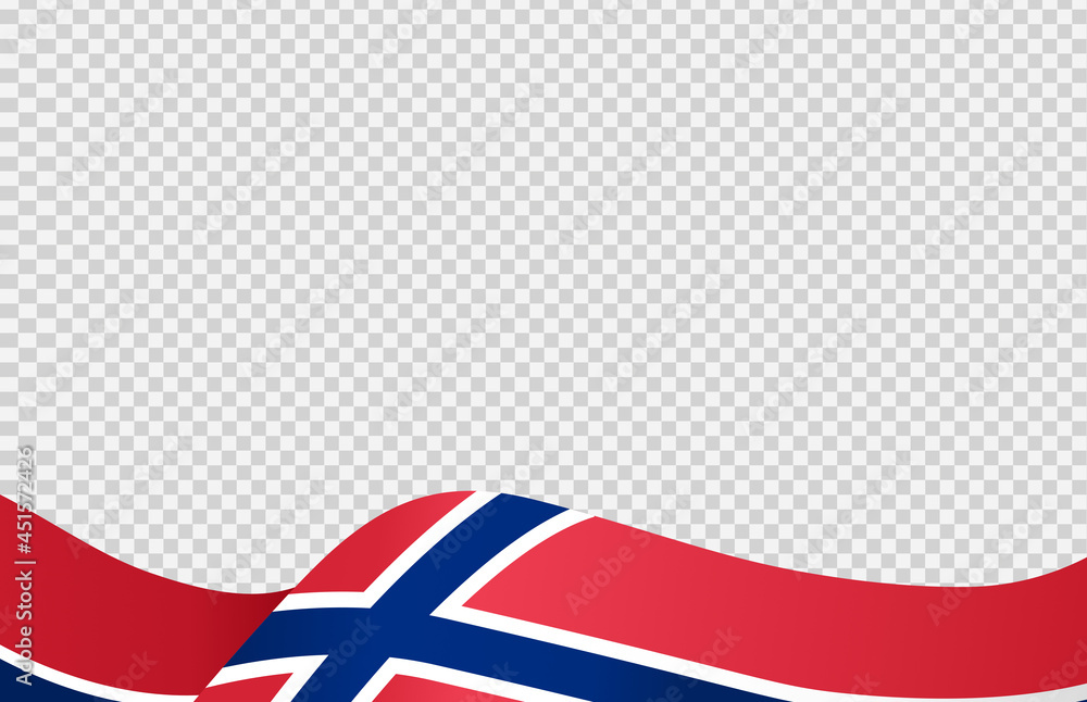 Waving flag of Norway isolated on png or transparent background,Symbol ...
