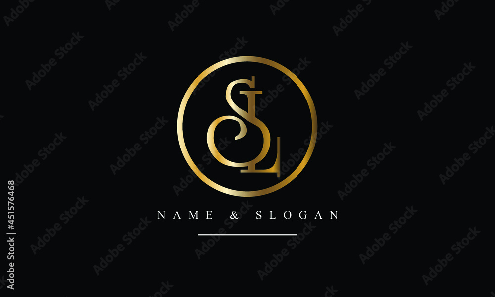 SL, LS, S, L abstract letters logo monogram Stock Vector | Adobe Stock