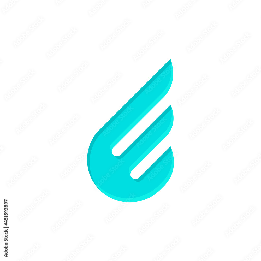 letter e, wings logo Stock Vector | Adobe Stock