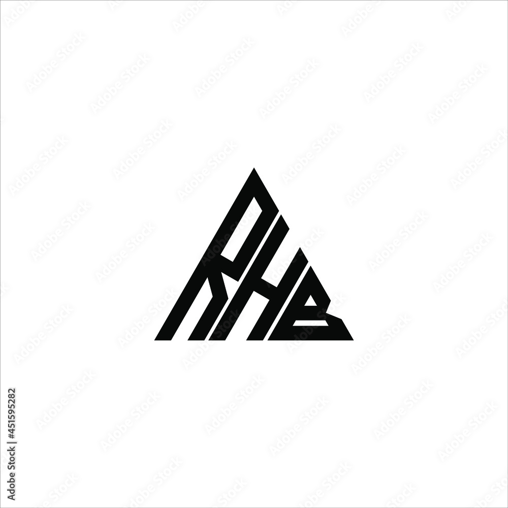 RHB letter logo creative design. RHB unique design Stock Vector | Adobe ...