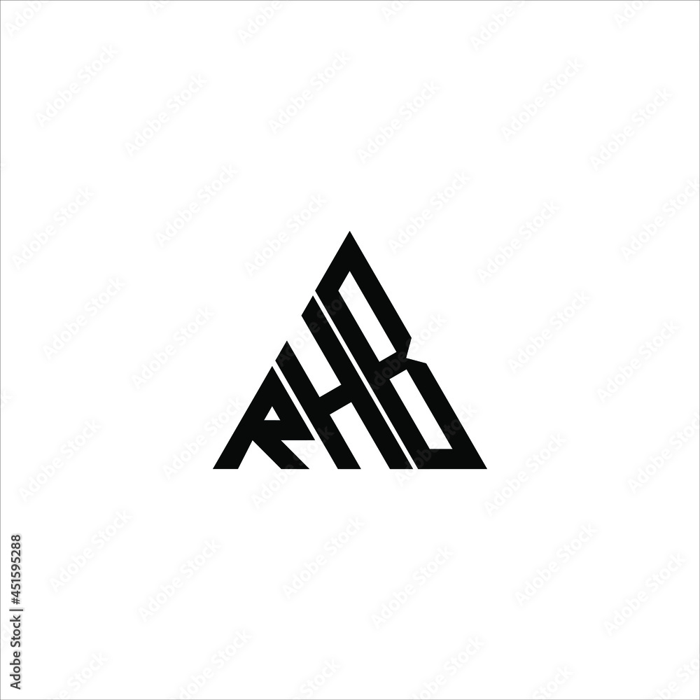 RHB letter logo creative design. RHB unique design Stock Vector | Adobe ...