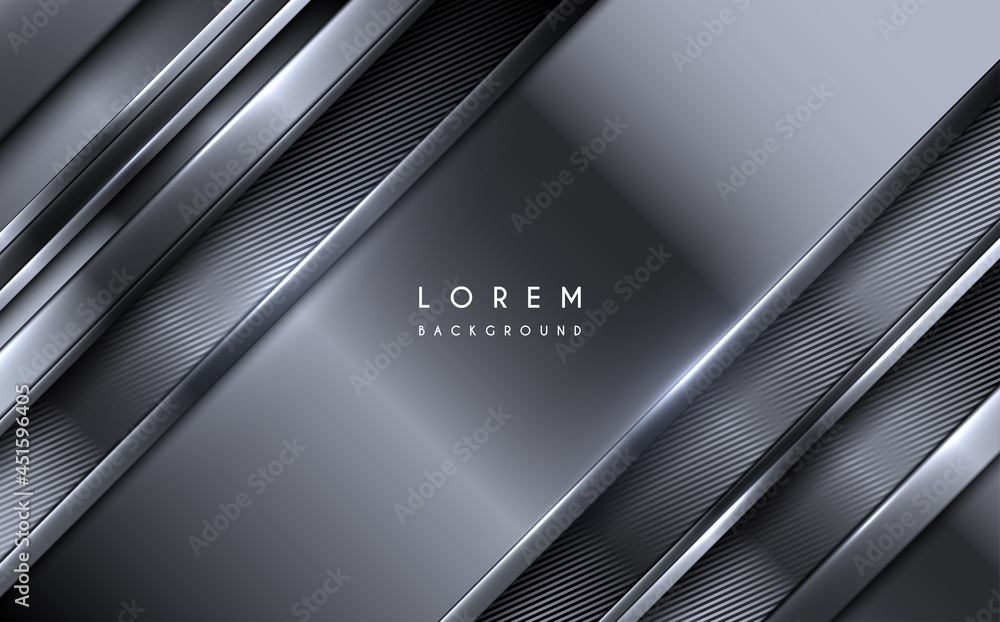 Abstract metal shapes background with light effect Stock Vector | Adobe ...
