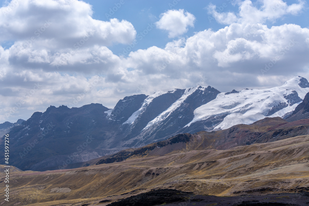 Rainbow Mountain, is a mountain in the Andes of Peru with an altitude ...