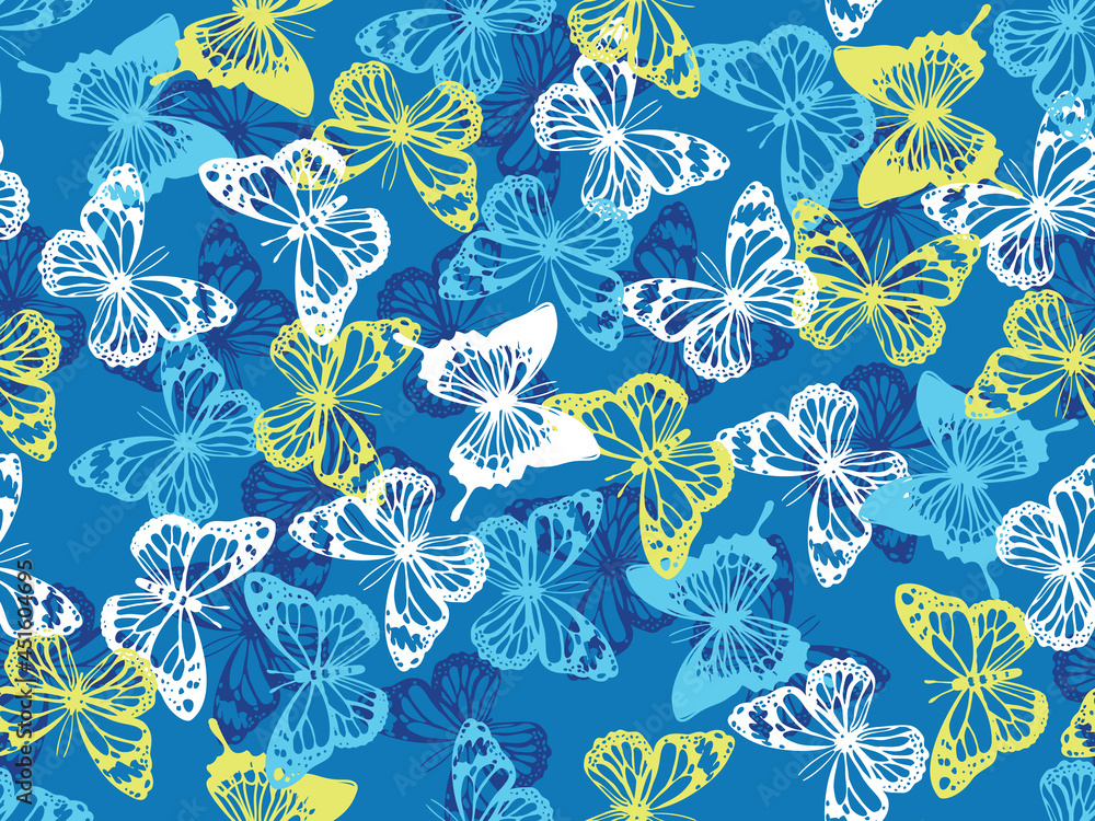 Pretty, girly camouflage pattern made up of tropical colored ...