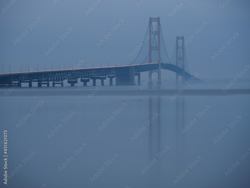 Michigans Mighty Mac the Mackinac Bridge connecting the Lower and Upper ...