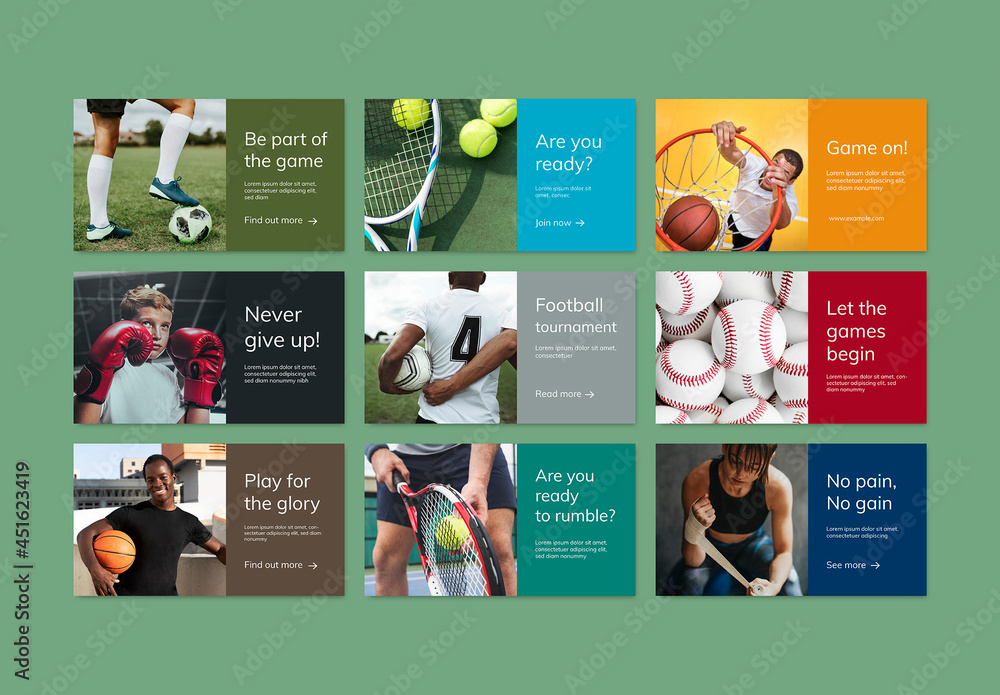 Sports Marketing Presentation Layout Stock Template | Adobe Stock
