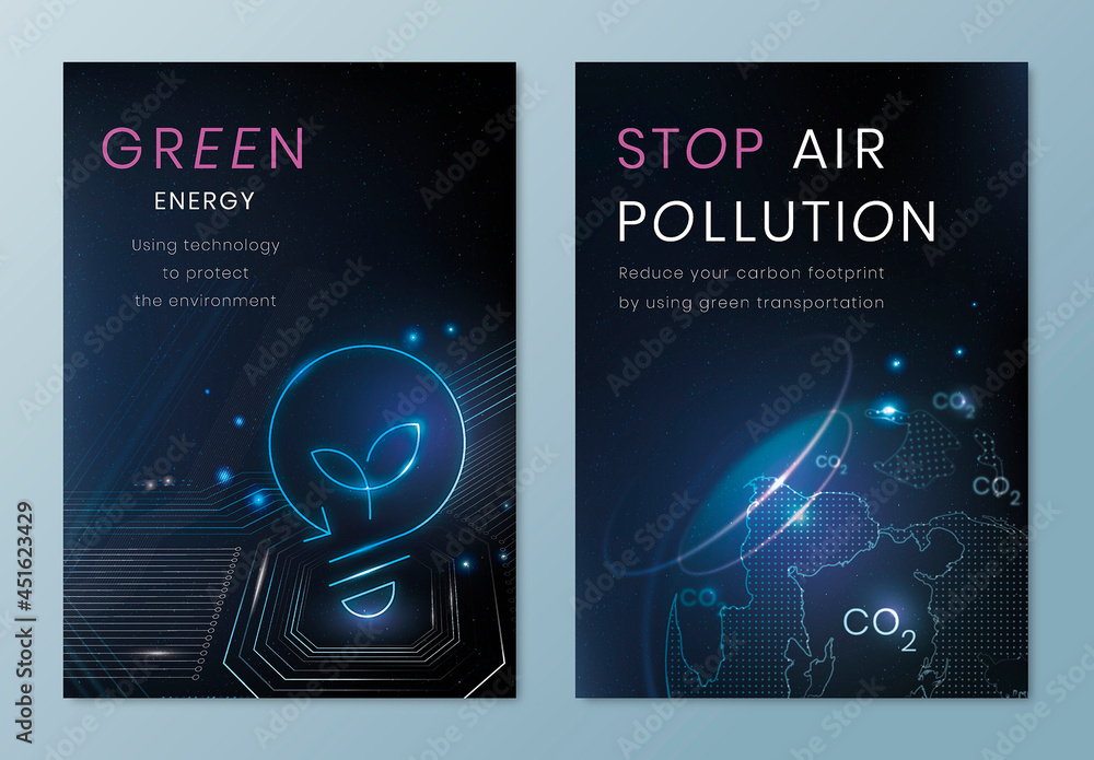 Environmental Technology Poster Layout Stock Template | Adobe Stock