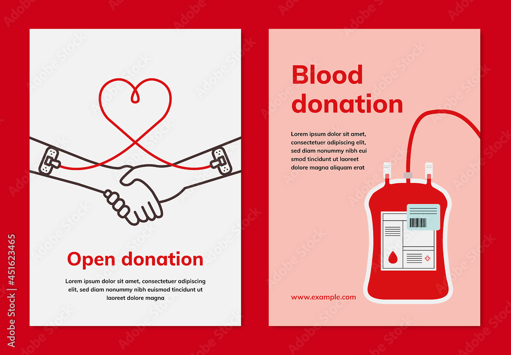 Printable Blood Donation Campaign Poster Layout Stock Template | Adobe ...