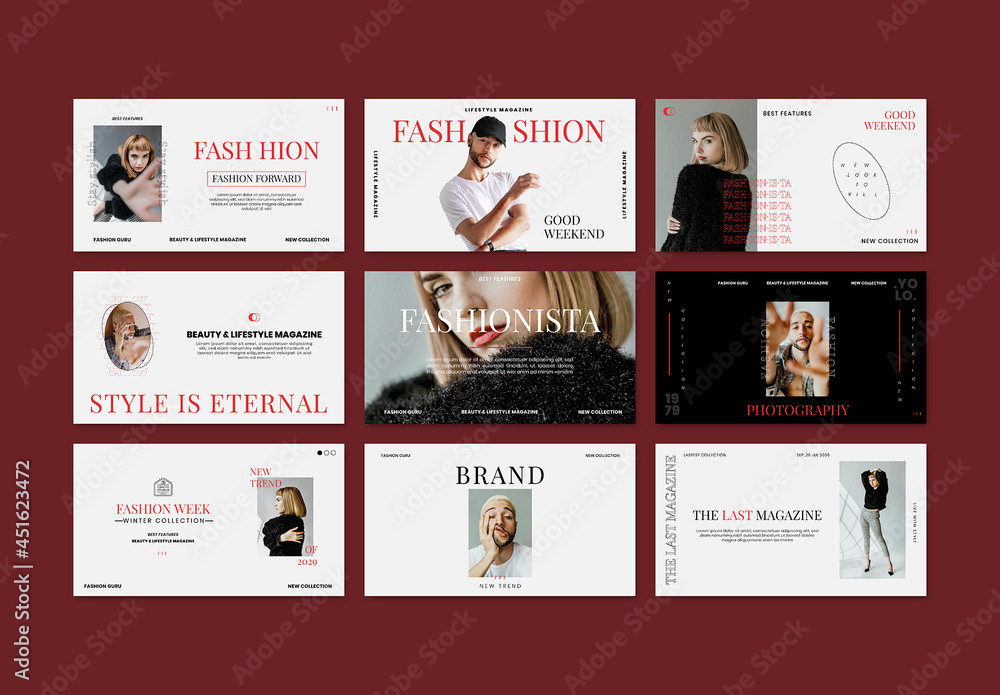 Fashion Layouts for Lifestyle and Beauty Blogs Stock Template | Adobe Stock