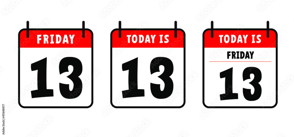 Friday 13 icon. Thirteen lucky number or unlucky number, friday 13th ...