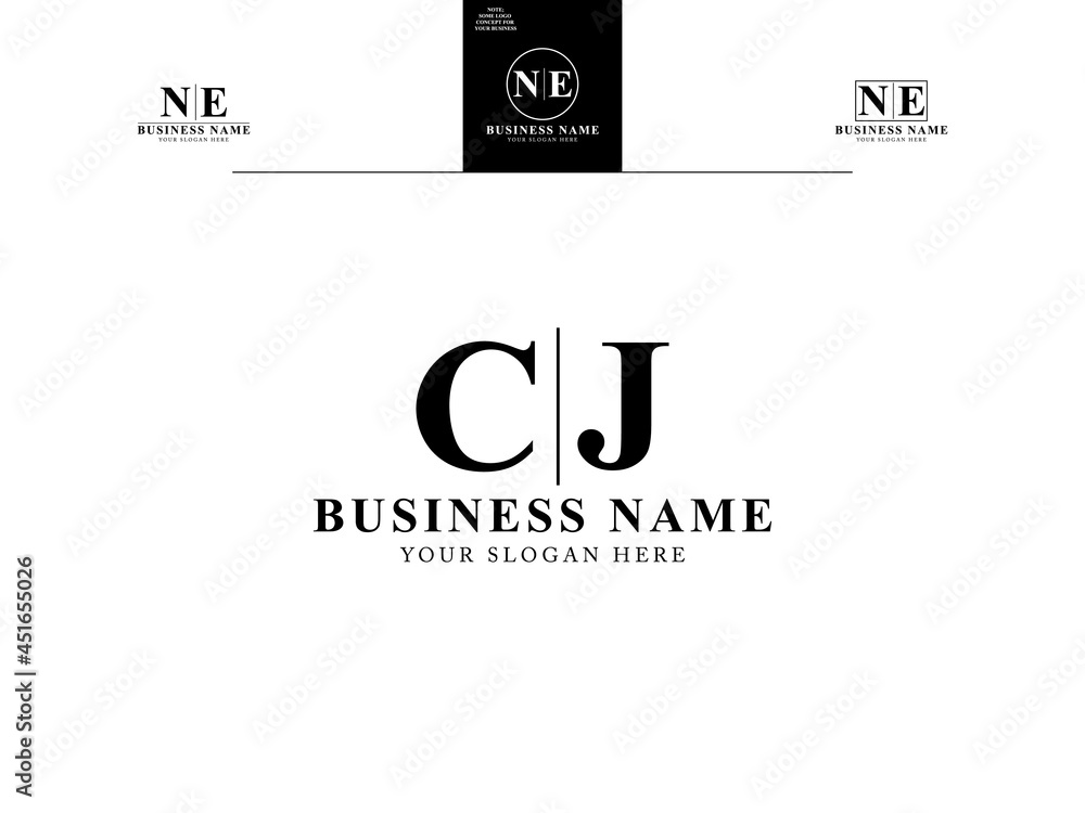 Letter CJ Logo, Monogram cj logo icon vector with Abstract C&J unique ...