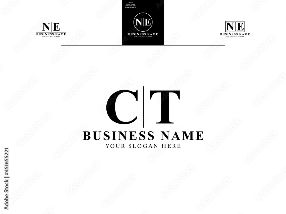 Letter CT Logo, Monogram ct logo icon vector with Abstract C&T unique ...