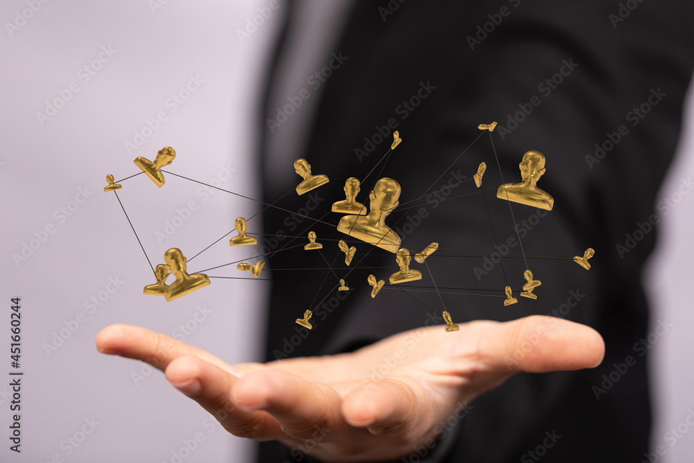 Neural network concept. Connected cells with links. Stock Photo | Adobe ...