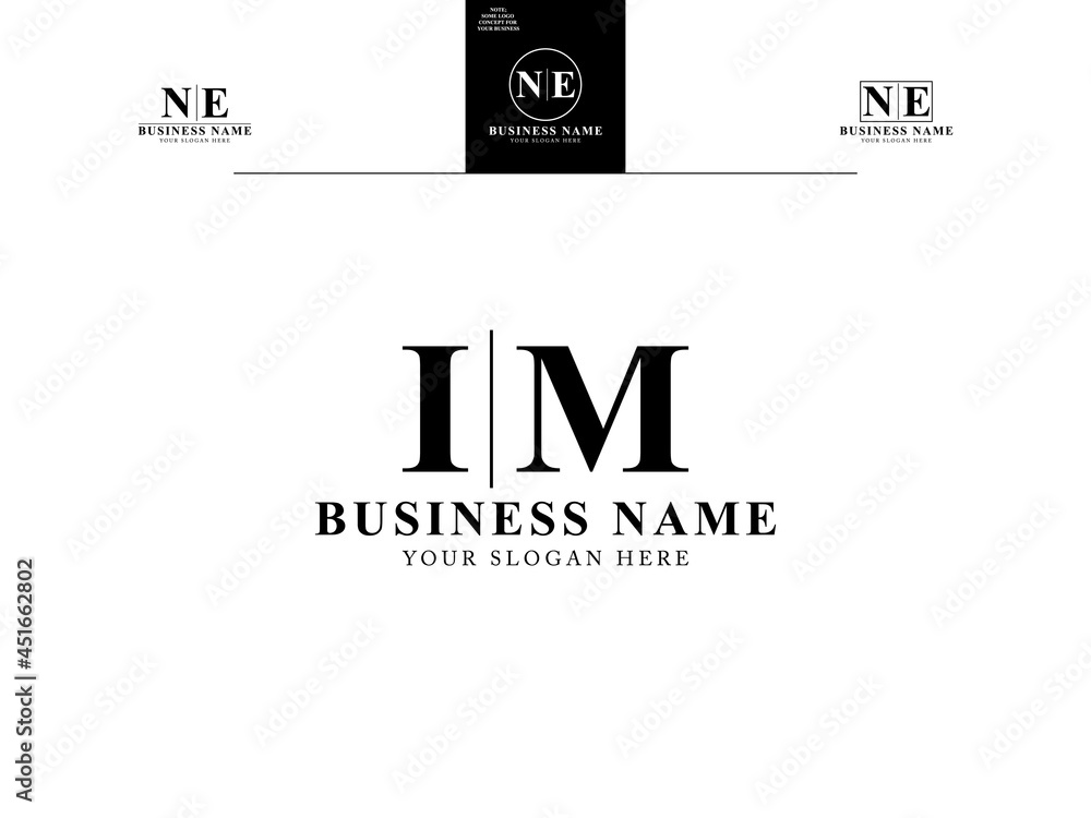 Letter IM Logo Design, Monogram im logo icon vector with Abstract I&M ...