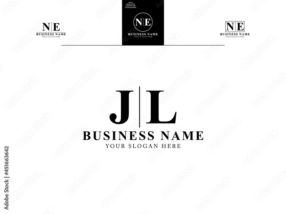 Letter JL Logo Design, Monogram jl logo icon vector with Abstract J ...