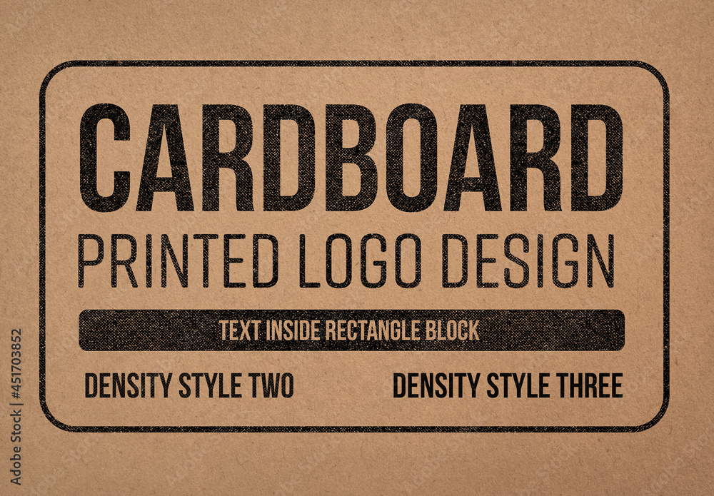 Cardboard Print Text Style Stock Template | Adobe Stock
