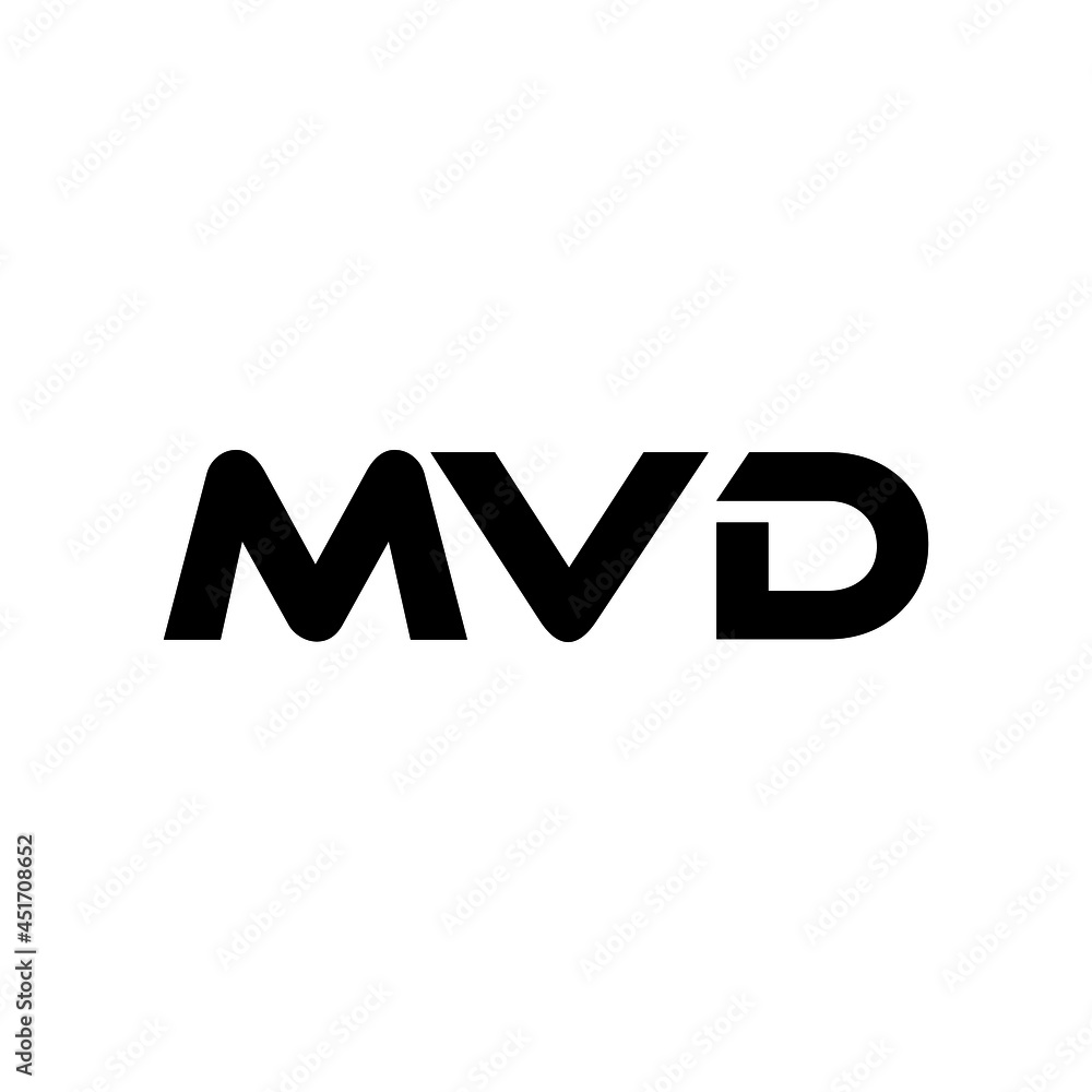 MVD letter logo design with white background in illustrator, vector ...