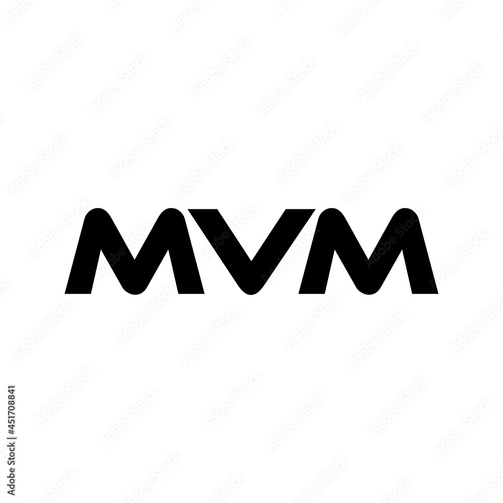 MVM letter logo design with white background in illustrator, vector ...