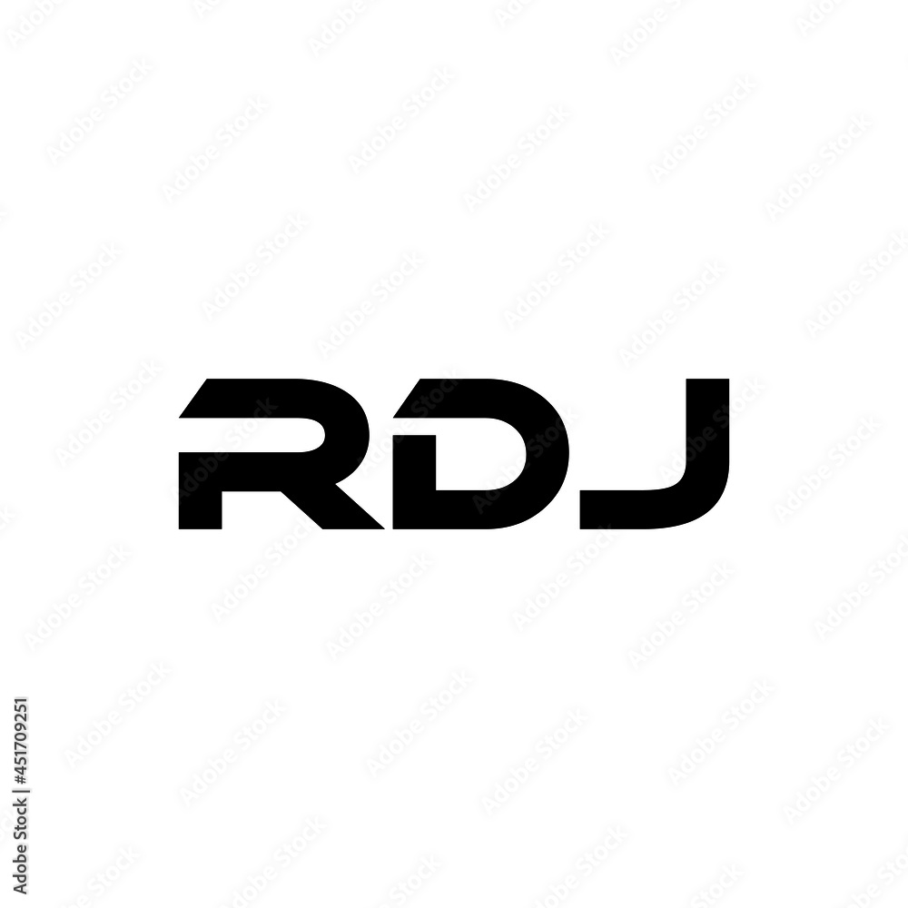 RDJ letter logo design with white background in illustrator, vector ...