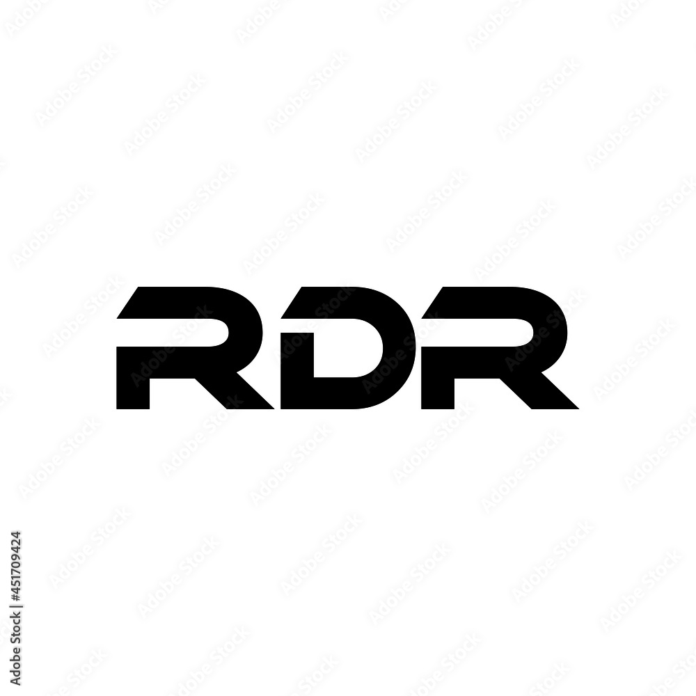 RDR letter logo design with white background in illustrator, vector ...